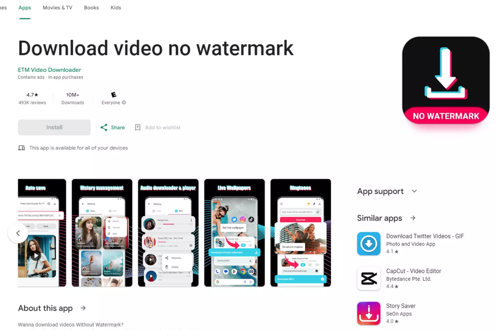 Free TikTok ideo Downloader App